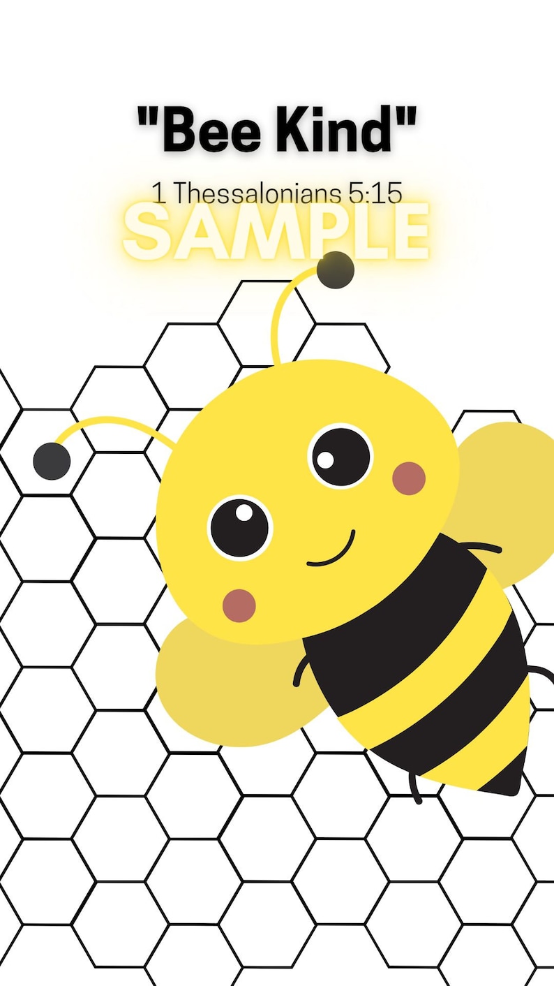 Bee Bible Verse Cards for Kids: Christian Education (PDF Pattern) - Etsy
