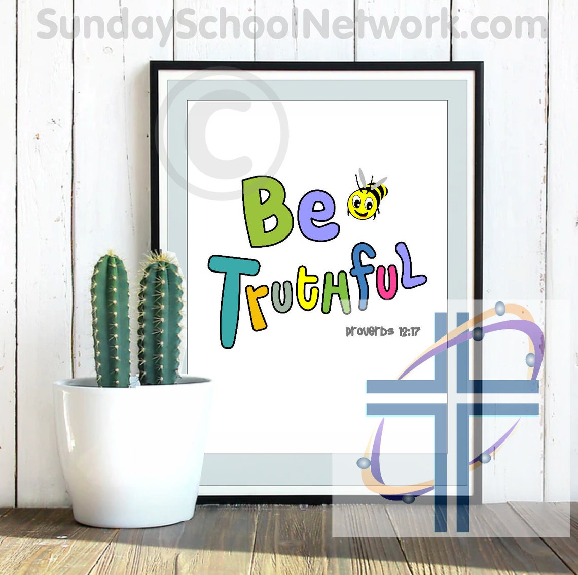 Be Truthful Bible Verse Printable Poster, Speak Truth Classroom Wall ...