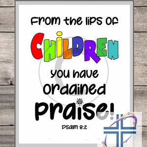 Children's Praise, Choir Room Printable Poster, WALL ART, Praise Music ...