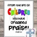 Children's Praise, Choir Room Printable Poster, WALL ART, Praise Music ...