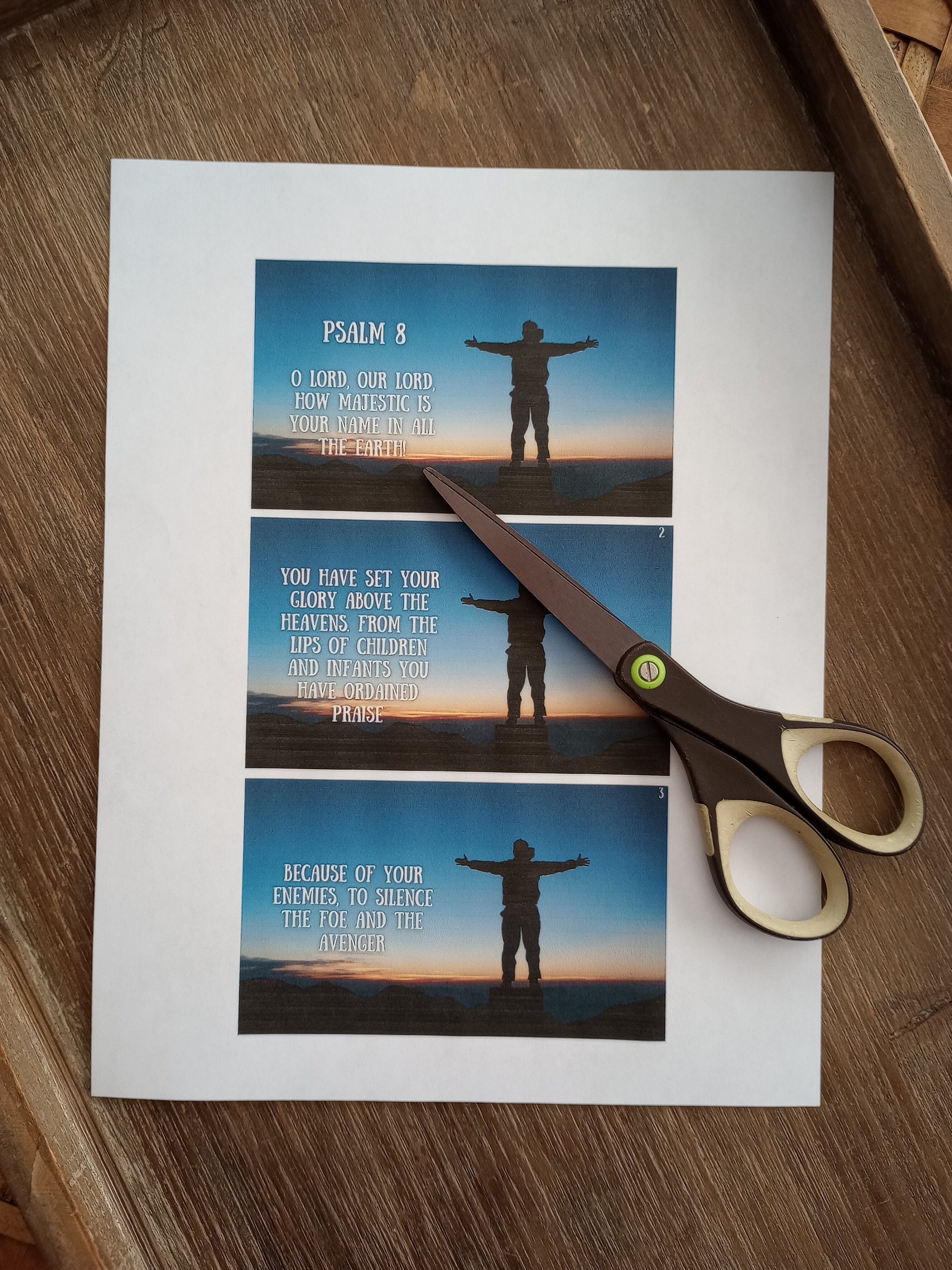 Psalm 8 Memory Cards: Bible Verse Memorization (PDF & JPG) - Etsy