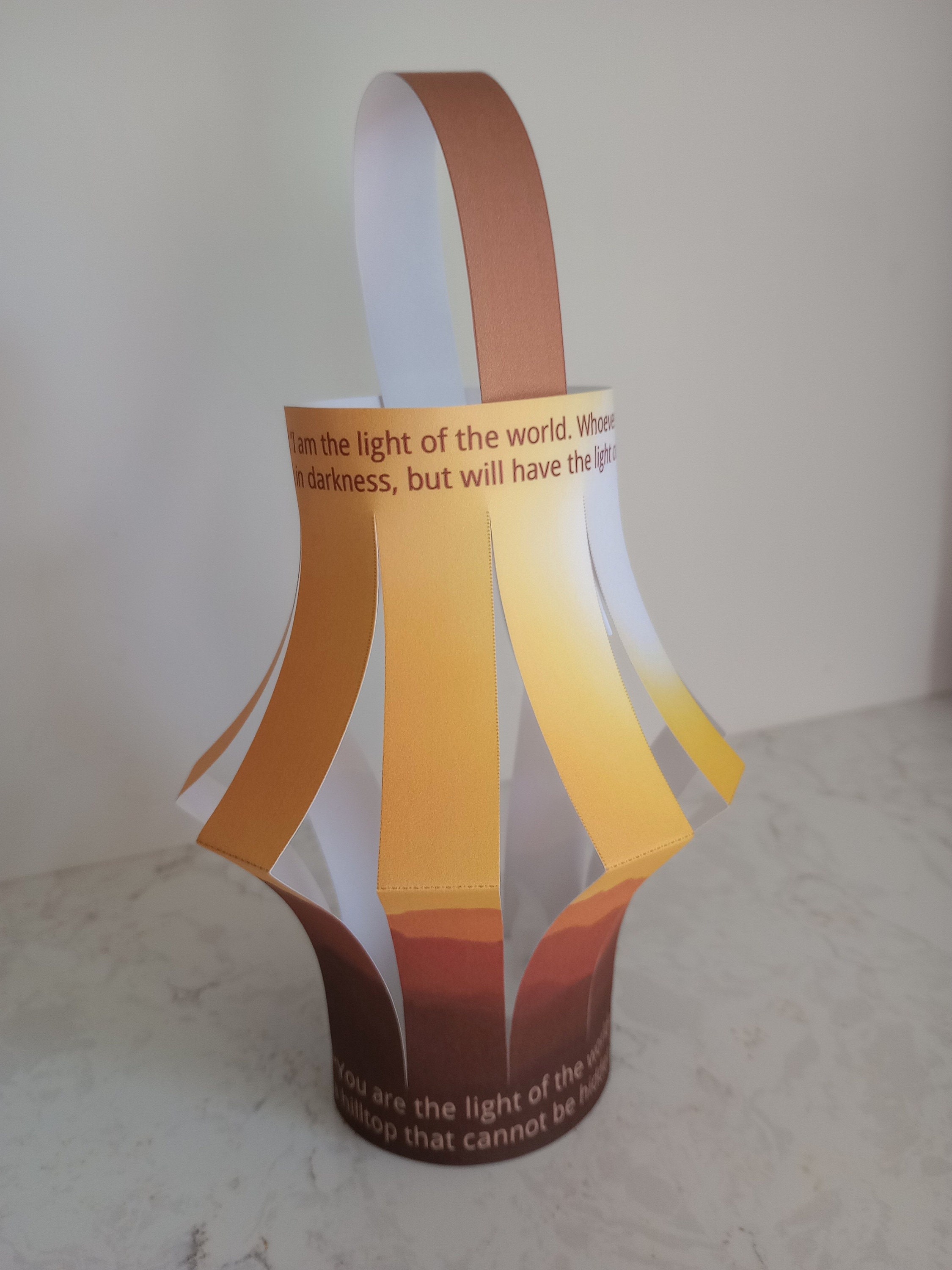 Jesus Light of the World Paper Lantern Craft: VBS Sunday School ...