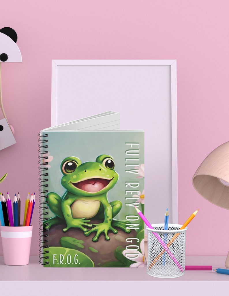 Spiral Notebook F.R.O.G. Fully Rely on God Children's Lined Writing ...