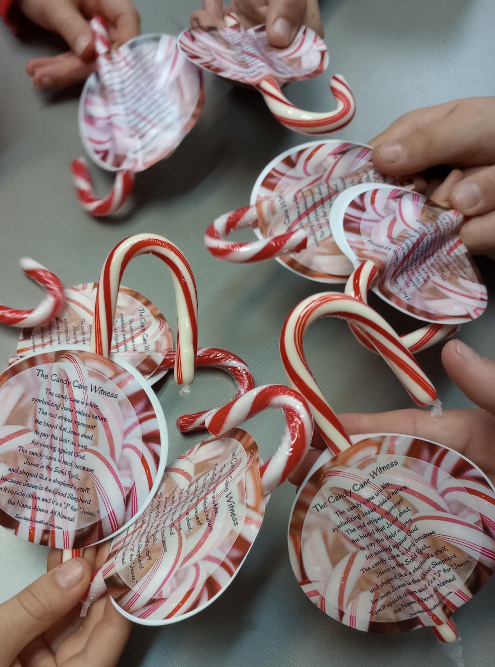 Candy Cane Message Card & Stickers: Religious Christmas Printable (PDF ...