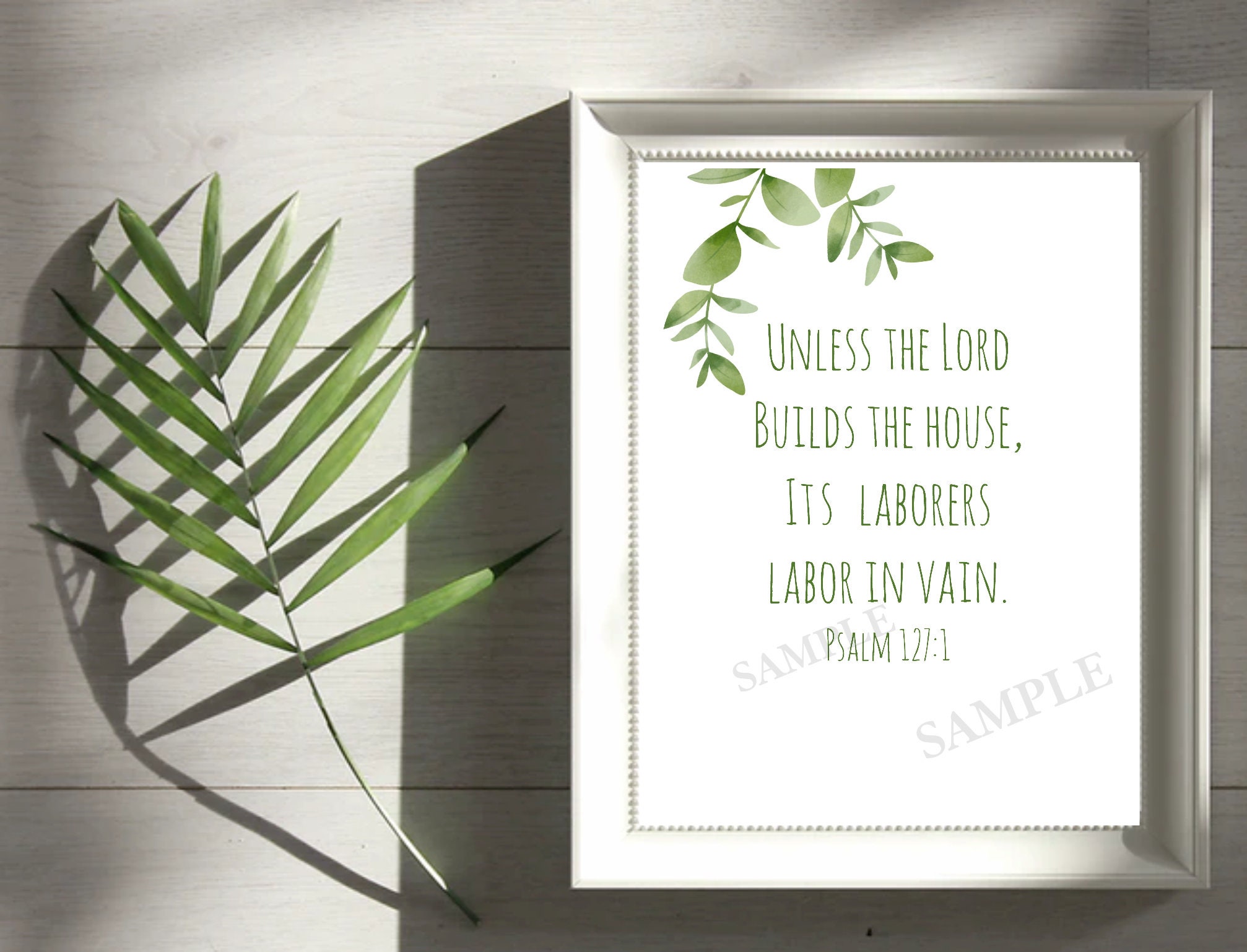 Bible Verse Printable, Psalm 127:1, Unless the Lord Builds the House ...