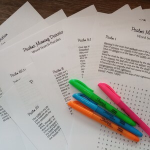 Psalms Word Search Puzzle: KJV Bible Activity (PDF Pattern) - Etsy