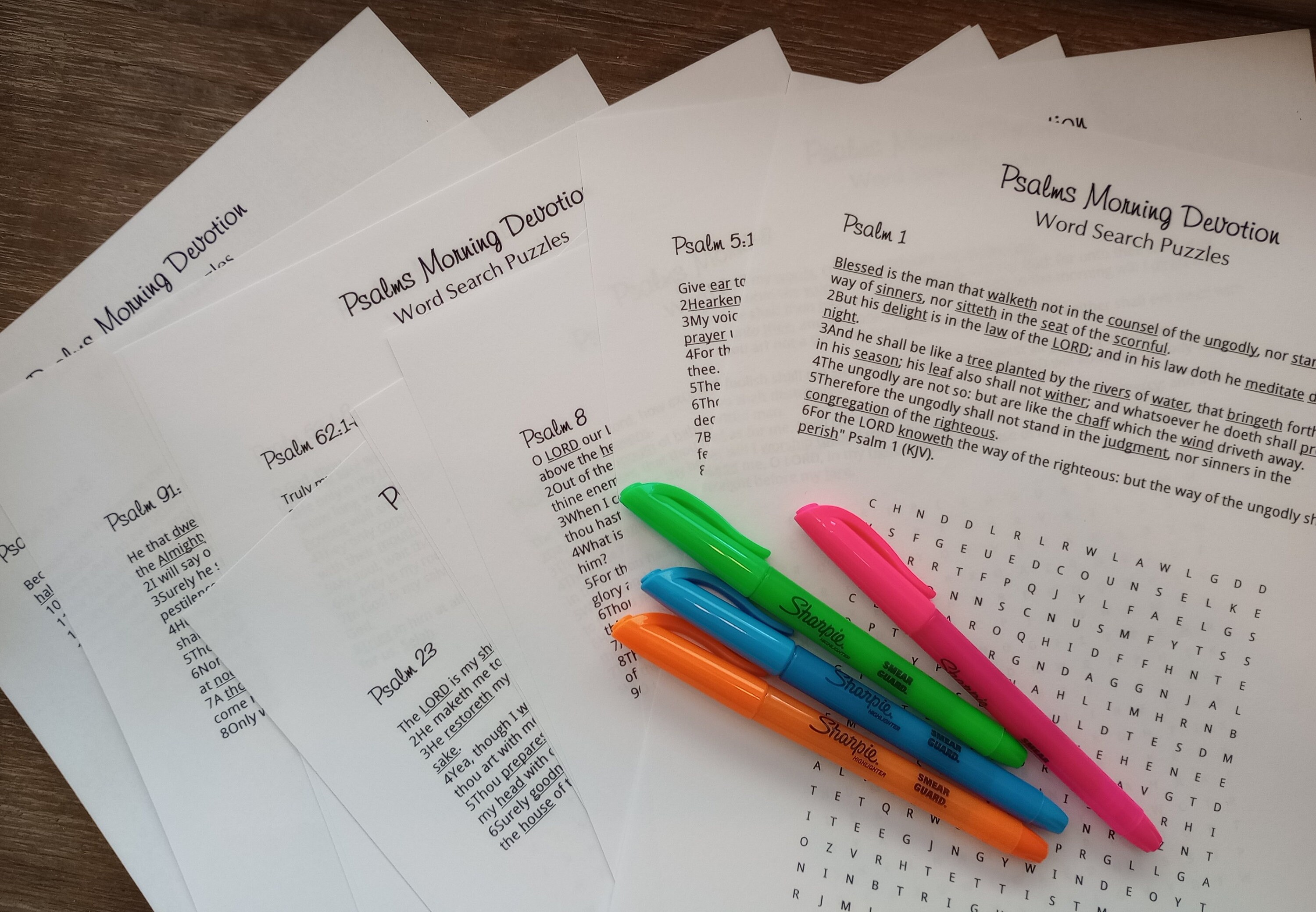 Psalms Word Search Puzzle: KJV Bible Activity (PDF Pattern) - Etsy