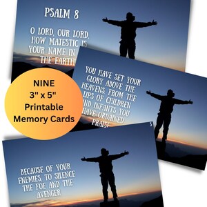 Psalm 8 Memory Cards: Bible Verse Memorization (PDF & JPG) - Etsy