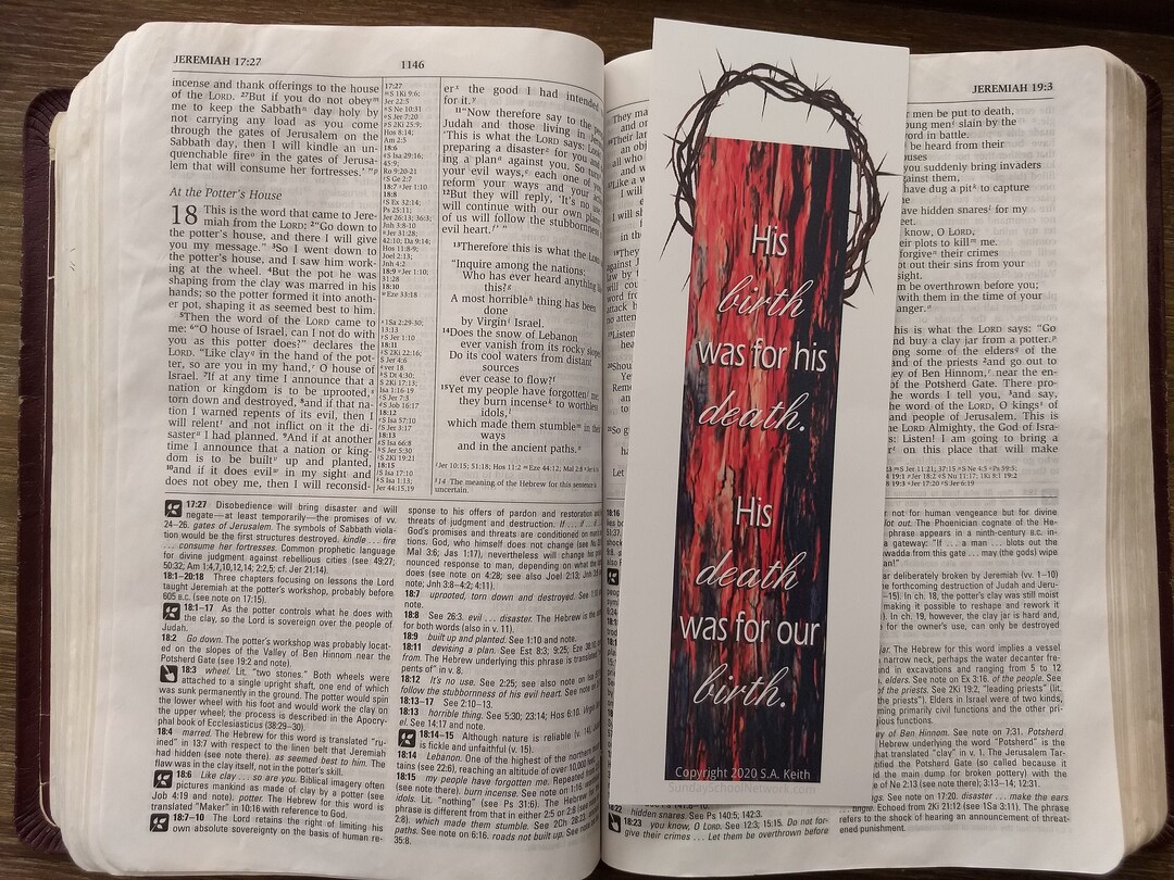 Easter Bible Bookmark Resurrection Gift, Printable Scriptural ...