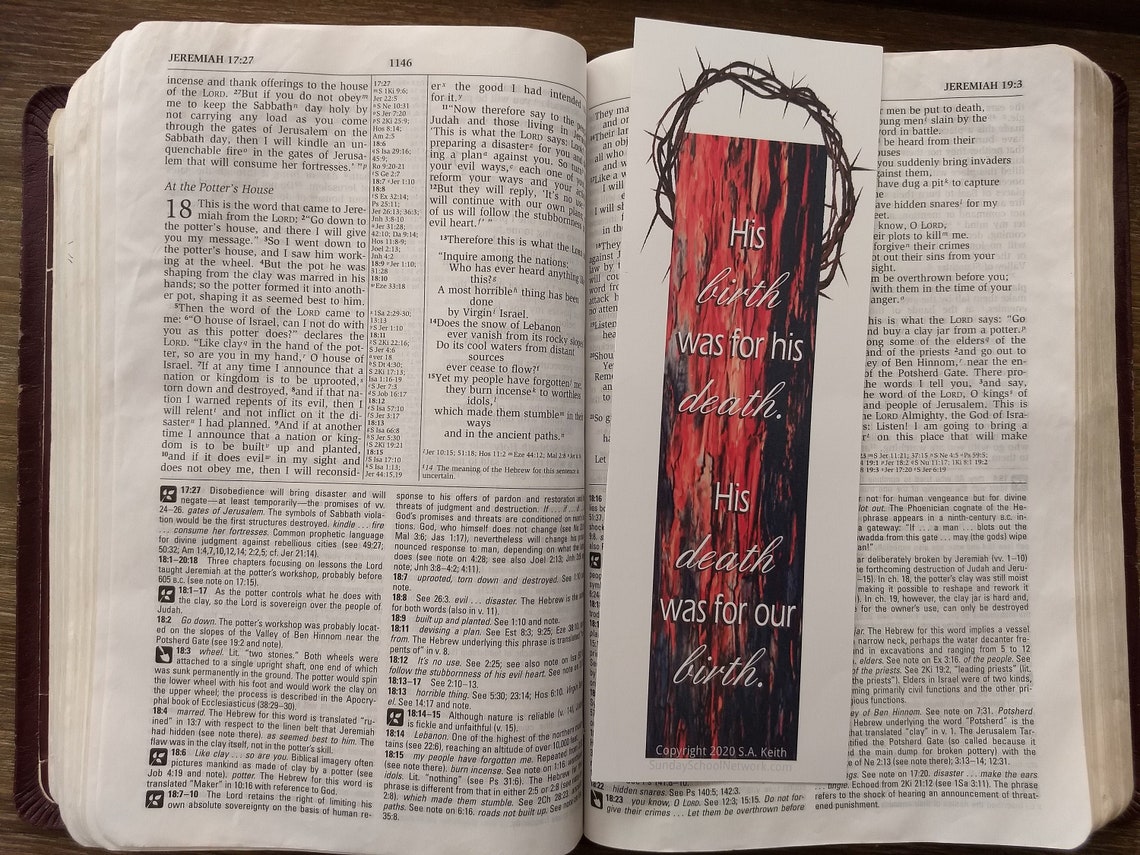 Easter Bible Bookmark Resurrection Gift, Printable Scriptural ...