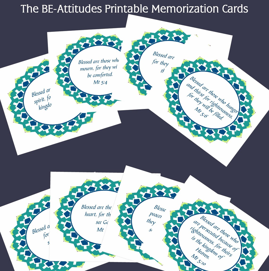 Beatitudes Bookmark & Memory Cards | Kingdom Living | Bible ...
