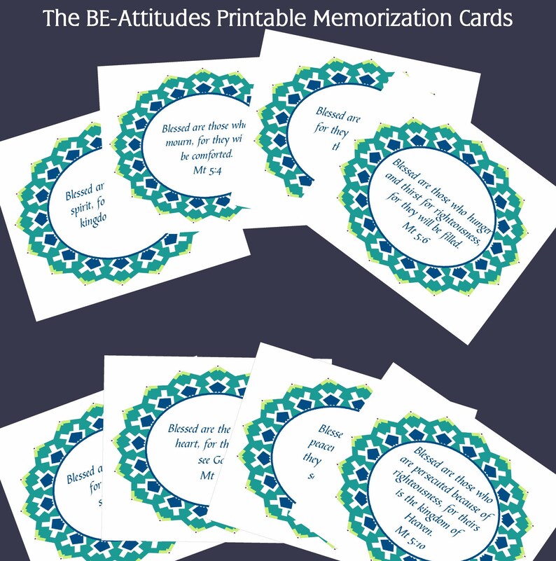 Beatitudes Bookmark & Memory Cards | Kingdom Living | Bible ...