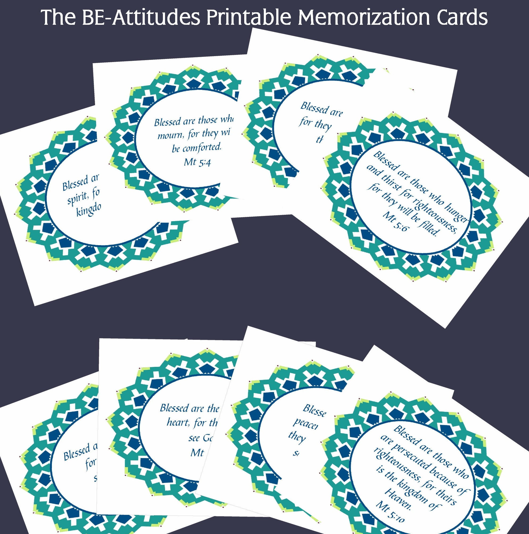 Beatitudes Bookmark & Memory Cards | Kingdom Living | Bible ...