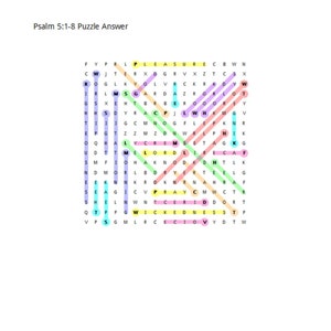 Psalms Word Search Puzzle: KJV Bible Activity (PDF Pattern) - Etsy