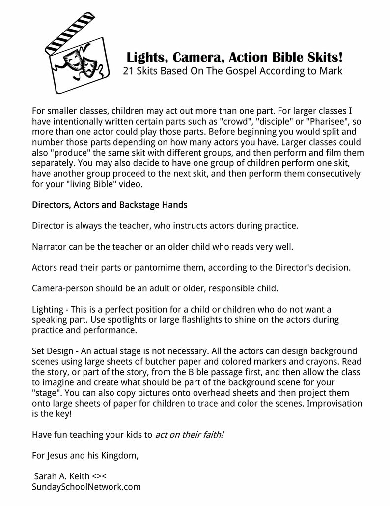 Bible Skits Gospel of Mark Children's Ministry 21 Church Dramas Bible ...