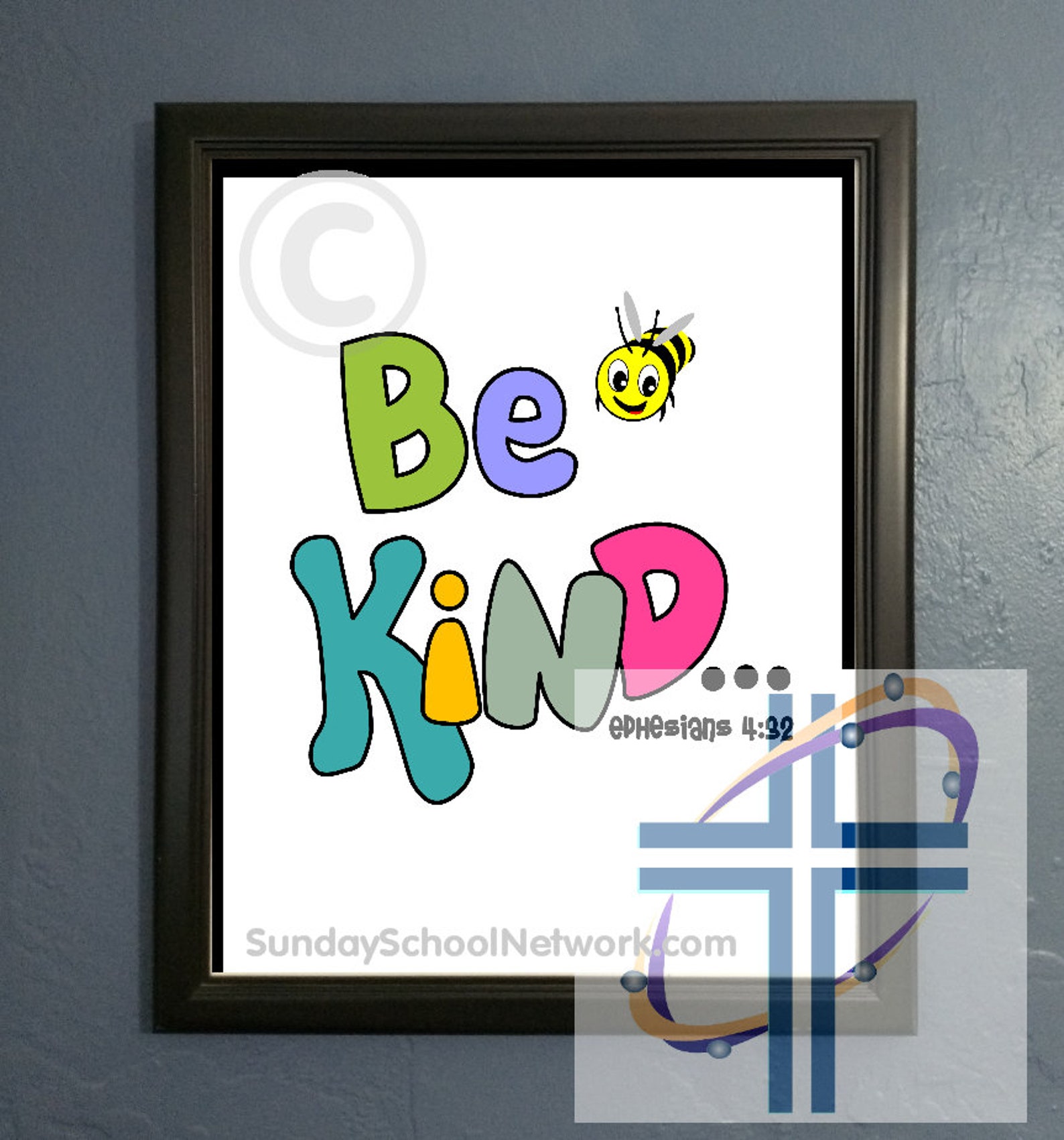 Be Kind Bible Verse Printable Poster BEE Kindness Classroom - Etsy
