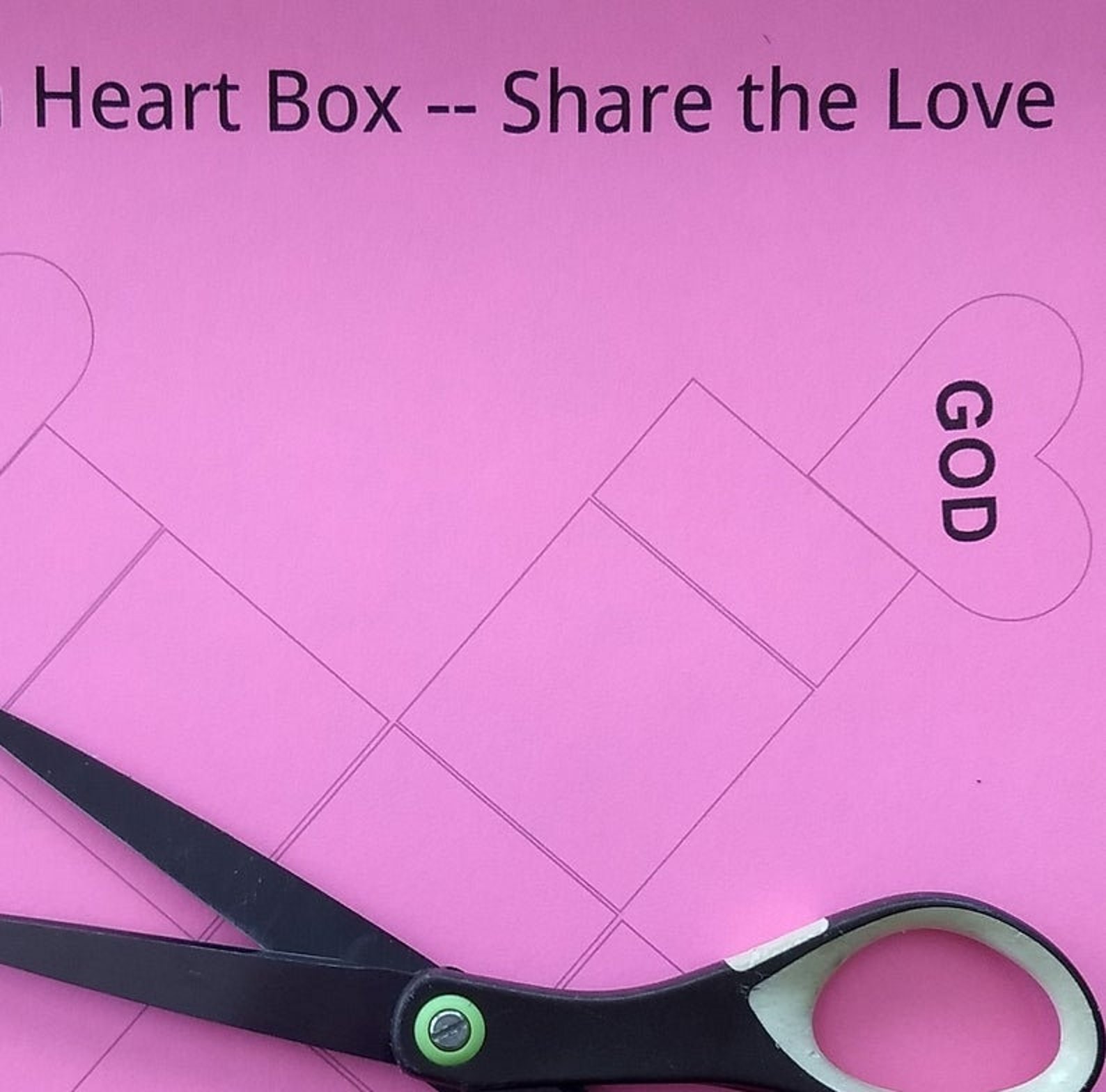 God is Love Craft Heart Box Sunday School Printable Home-school DIY ...
