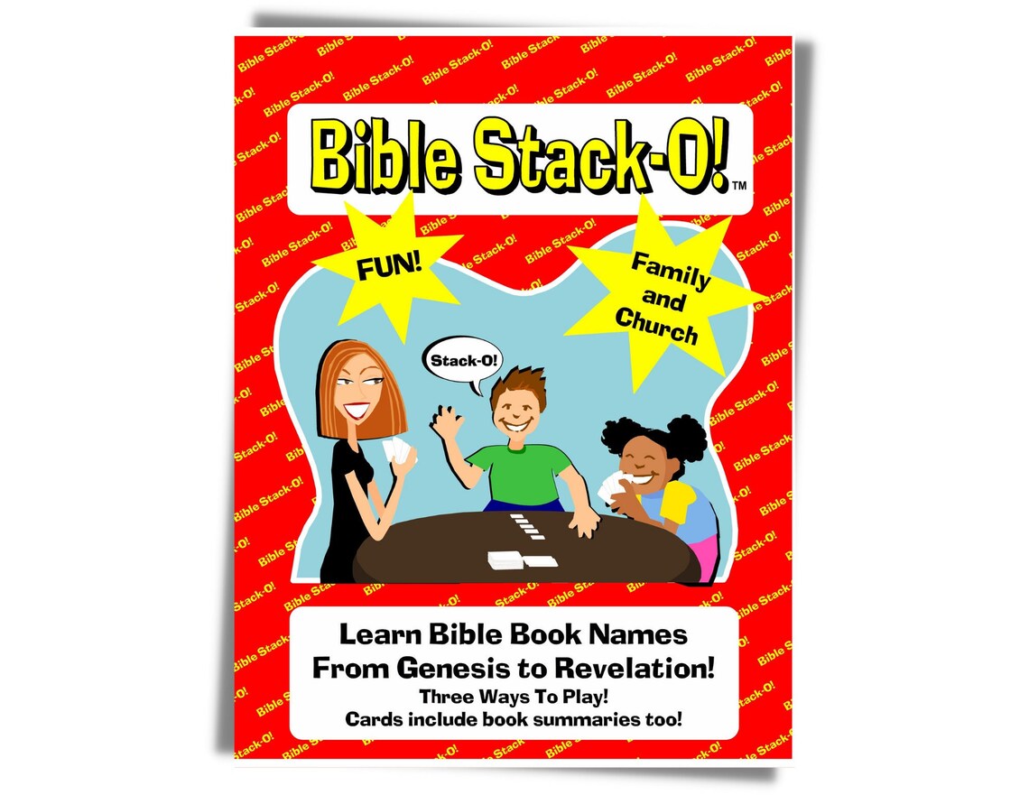 Bible Stack-o! Card Game: Learn Books of the Bible (digital Download ...