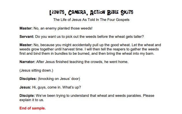 Bible Skits on the Life of Jesus 25 Gospel Skits Christian Drama Sunday ...