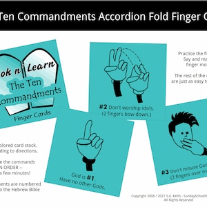 Ten Commandments Craft: Kids Memory Game, Accordion Fold (PDF Download ...