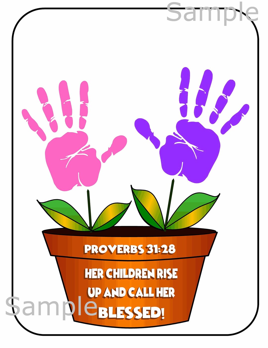 Mother's Day Hand Print Bible Crafts for Mom Her Children Arise and ...