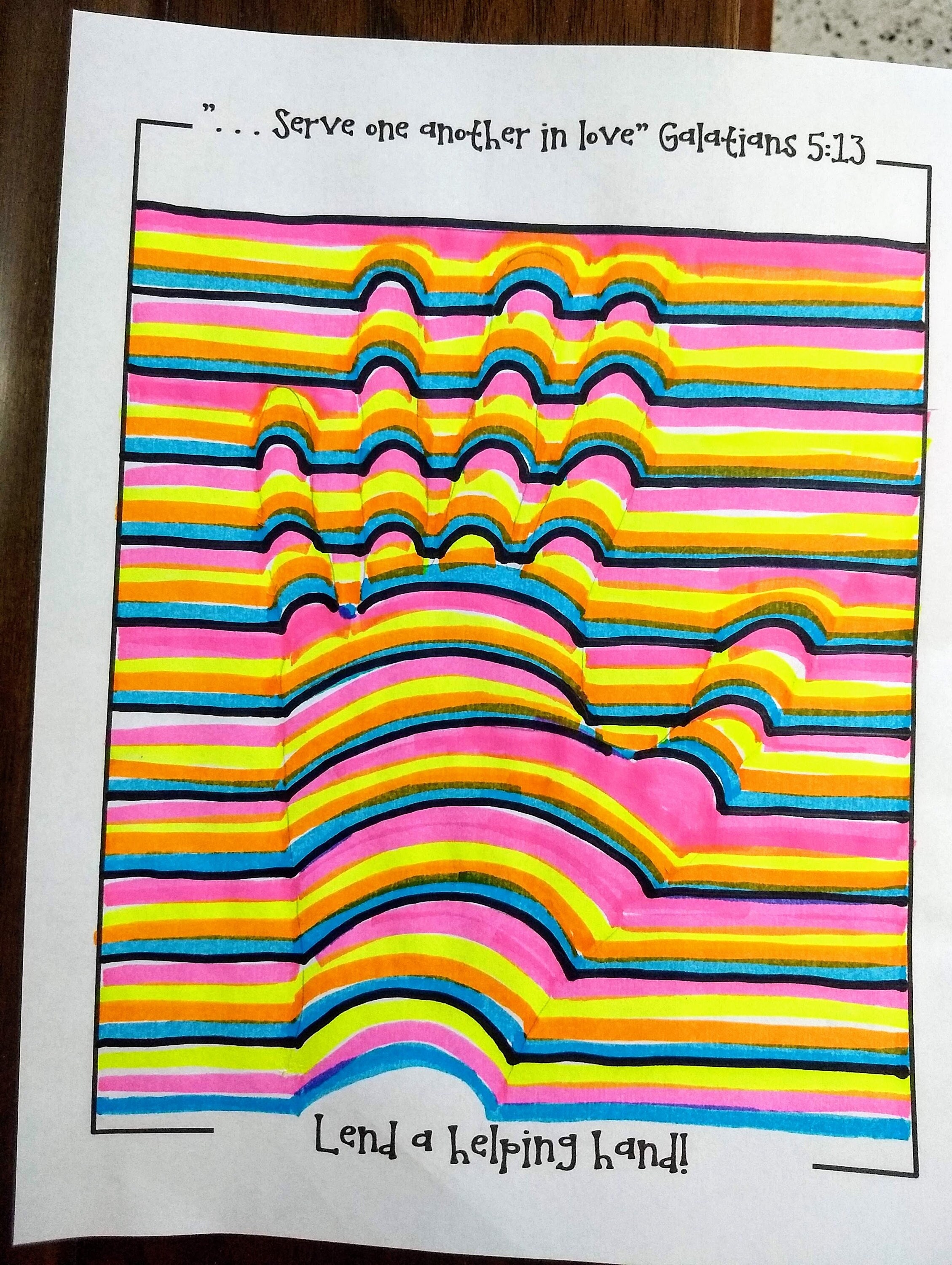 3-D Hand Art Craft: Serve One Another Lesson (digital Download) - Etsy