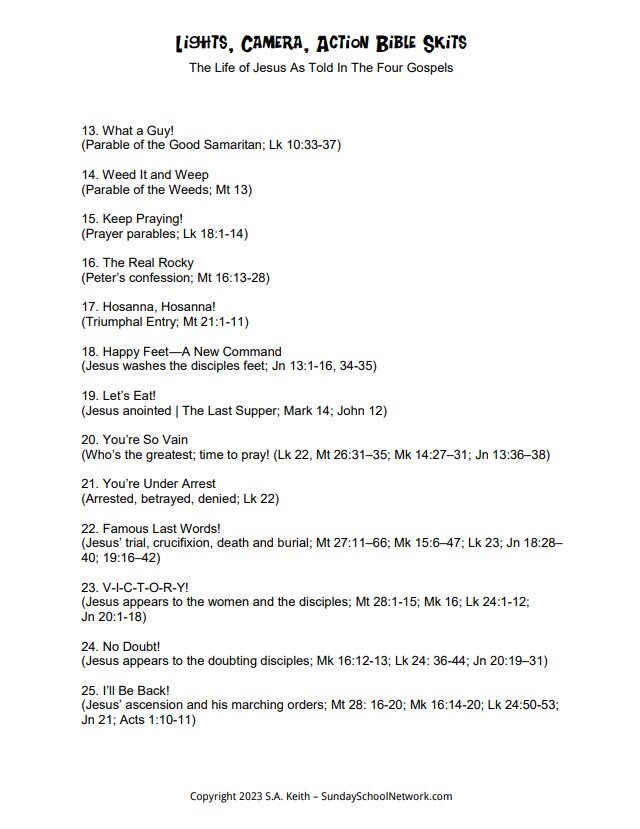 Life of Jesus Bible Skits: 25 Gospel Skits for Children's Ministry - Etsy