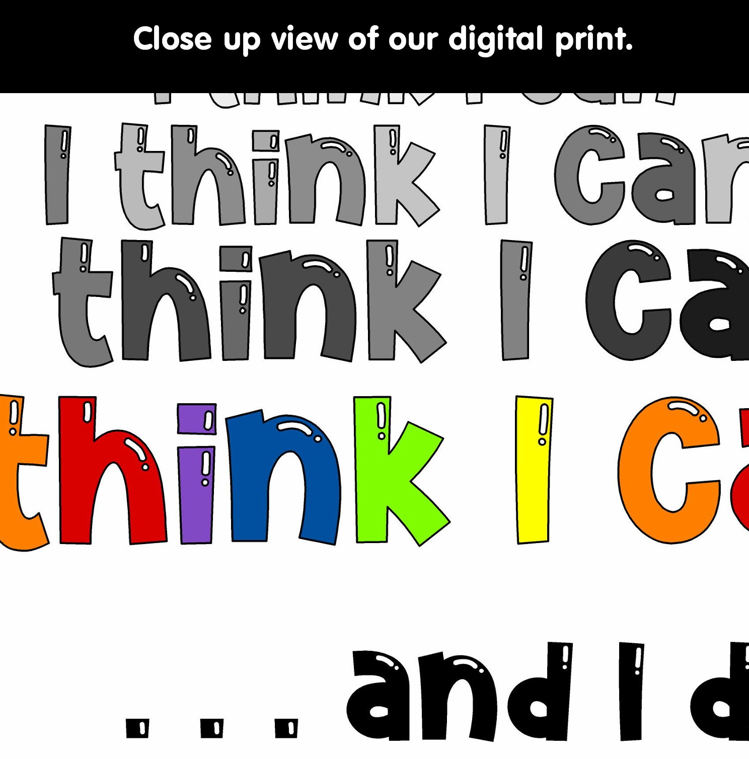 I Think I Can Growth Mindset, Classroom Motivational Poster, Positive ...