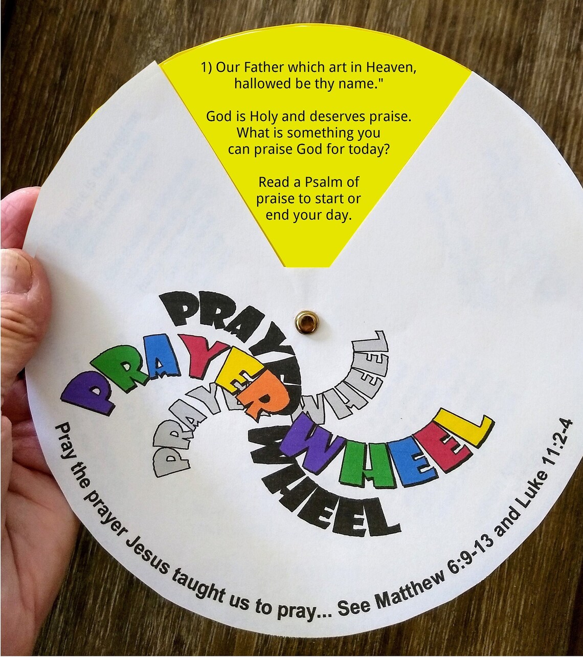 Lord's Prayer Wheel: Christian Kids Bible Activity (PDF Pattern) - Etsy ...
