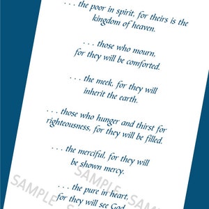 Beatitudes Bookmark & Memory Cards | Kingdom Living | Bible ...
