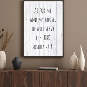 As for Me and My House, We Will Serve the LORD, Joshua 24:15 DIGITAL ...