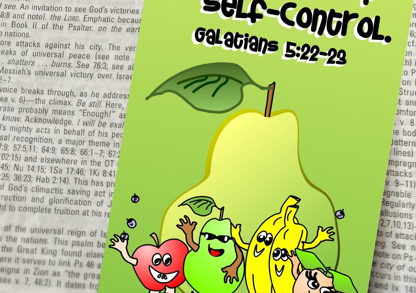 Fruit of the Spirit Bible Bookmark, Galatians 5:22-23, Children's ...