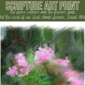 Christian Wall Art Scripture Print Floral Bible Verse - Etsy