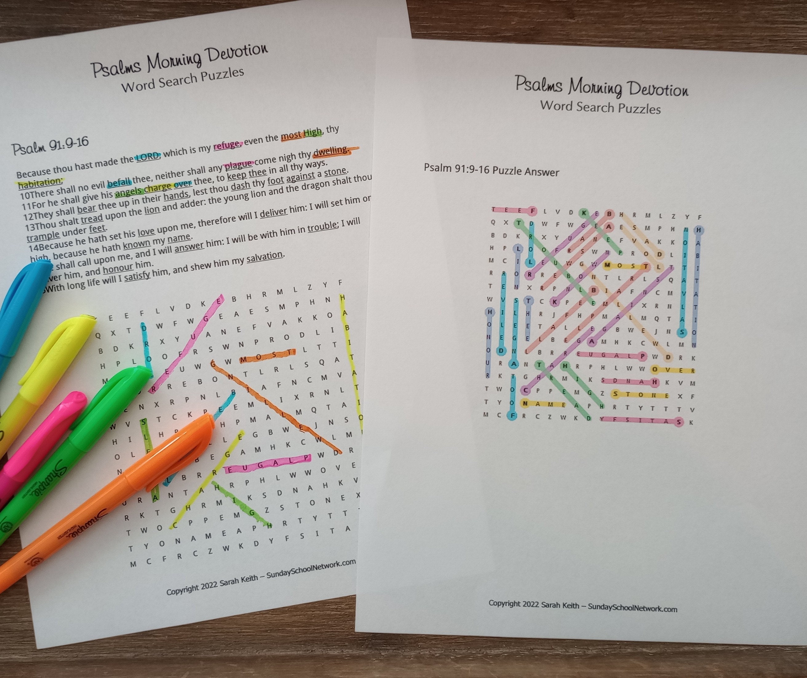 Psalms Word Search Puzzle: KJV Bible Activity (PDF Pattern) - Etsy