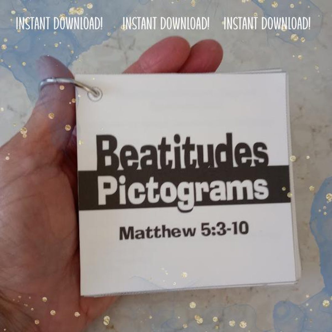 Beatitudes Pictograms: Bible Lessons for Children (PDF Download) - Etsy