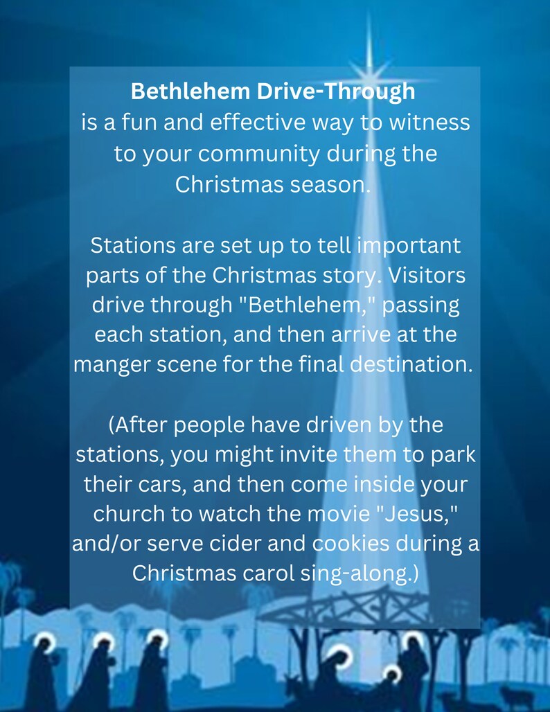 Bethlehem Drive-through Christmas Drama: Youth Ministry Advent Event ...