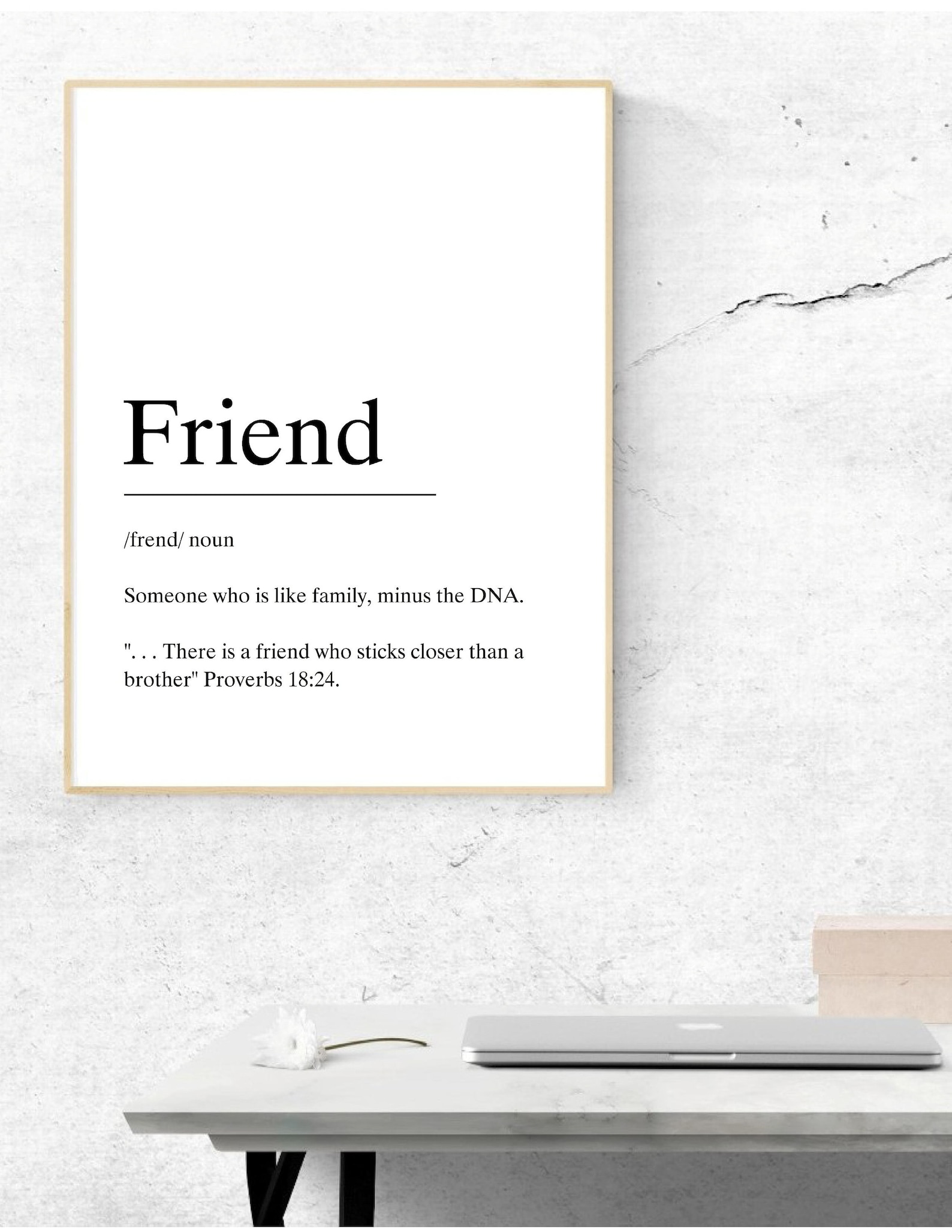 Friend Definition Poster Friendship Gift Friends Gift - Etsy