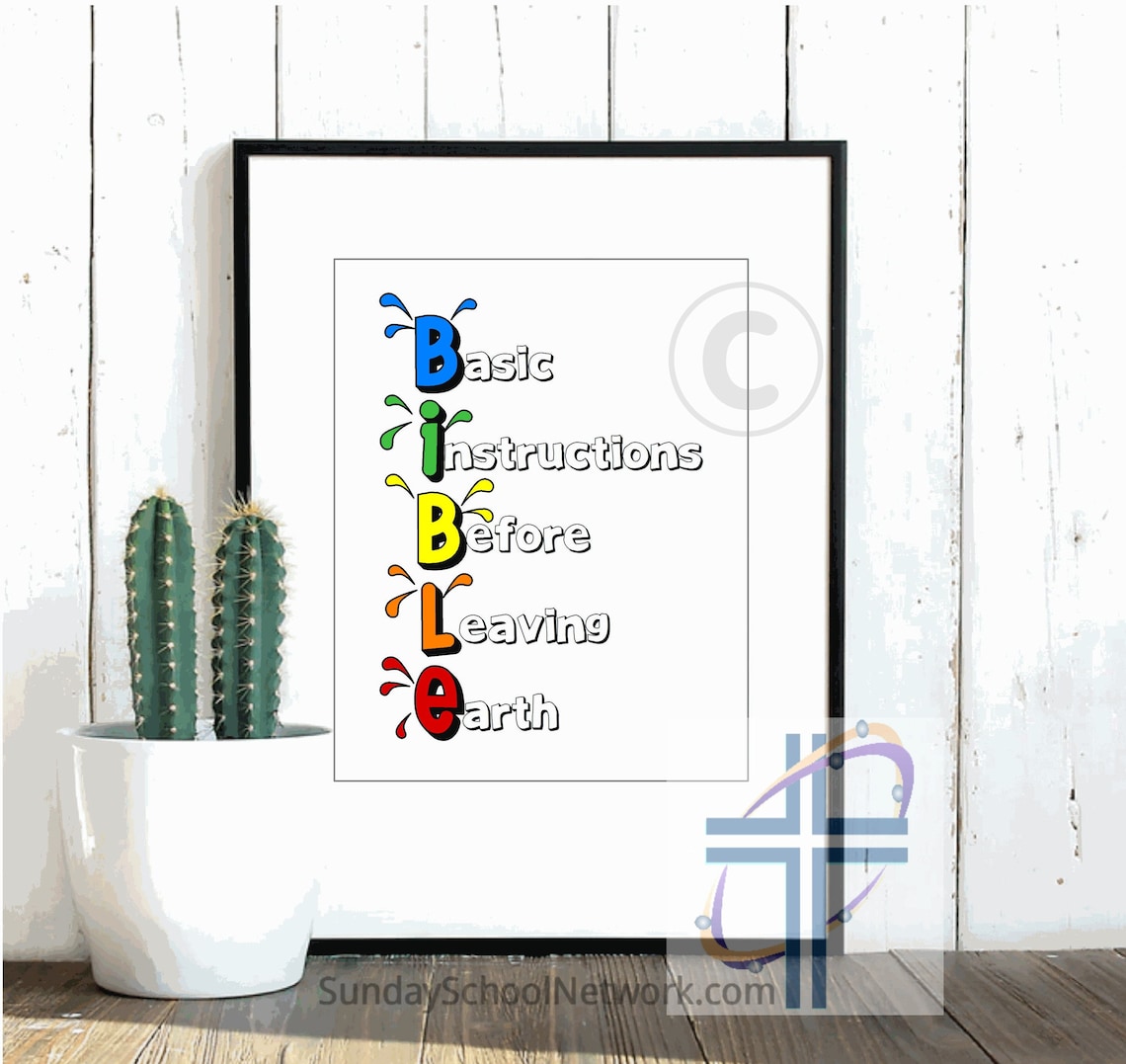 BIBLE Acronym Poster: Christian Classroom Decor (digital Download) - Etsy