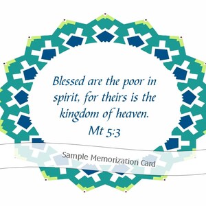 Beatitudes Bookmark & Memory Cards | Kingdom Living | Bible ...
