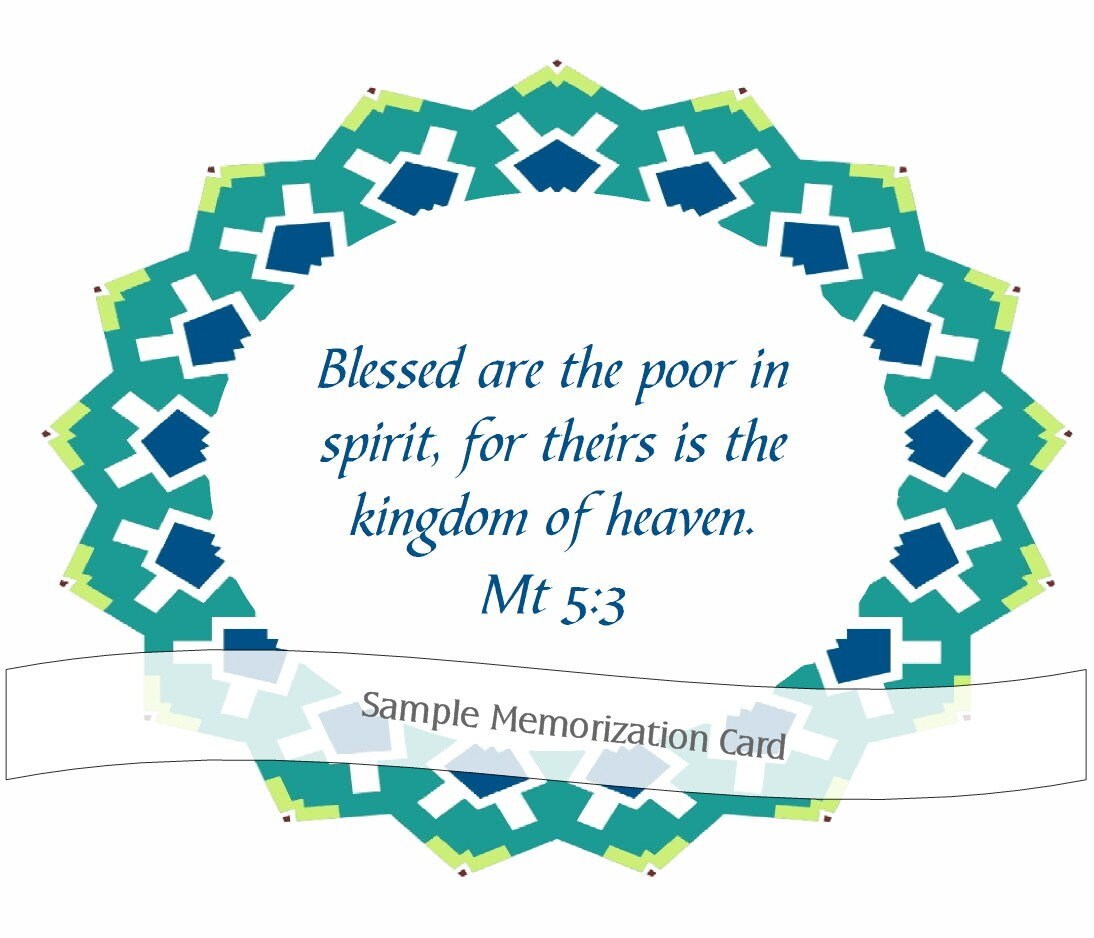 Beatitudes Bookmark & Memory Cards | Kingdom Living | Bible ...