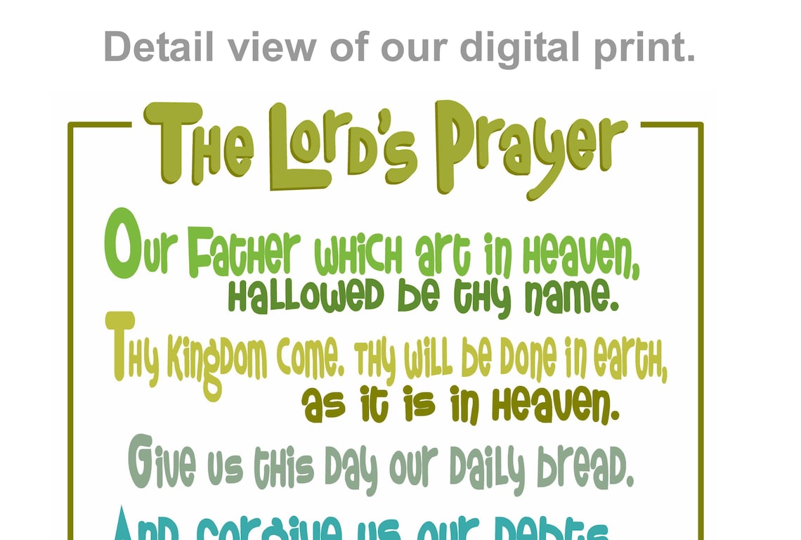 The Lord's Prayer Poster: Christian Nursery Wall Art (digital Download ...