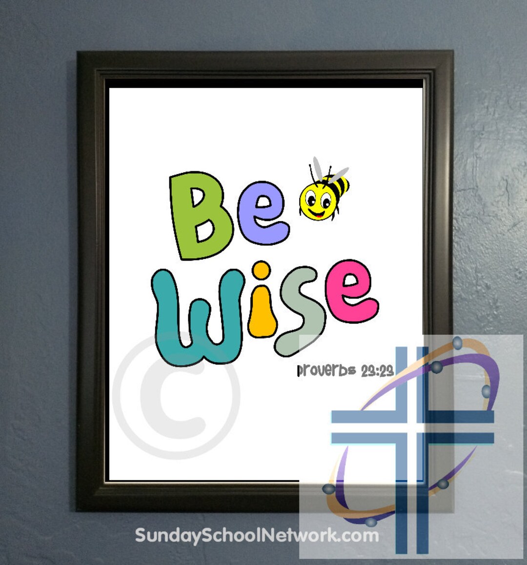 Be Wise Bible Verse Printable Poster, Wisdom Classroom Wall Art ...