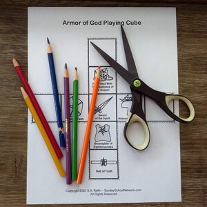 Armor of God Bible Game Cube: Ephesians 6 Kids Activity (PDF Pattern - Etsy
