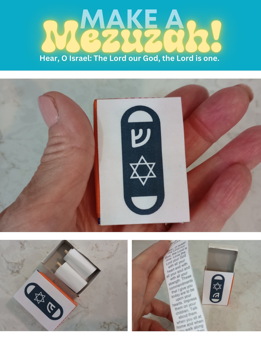 DIY Mezuzah Craft: Shema Prayer, Jewish Kids Activity (PDF Pattern) - Etsy