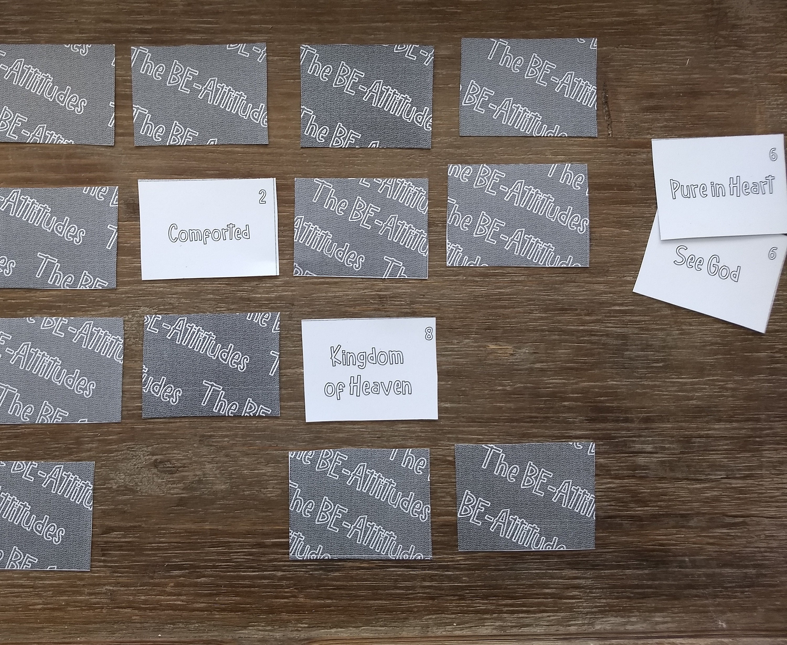 Beatitudes Bible Memory Card Game: Christian Homeschool (digital ...