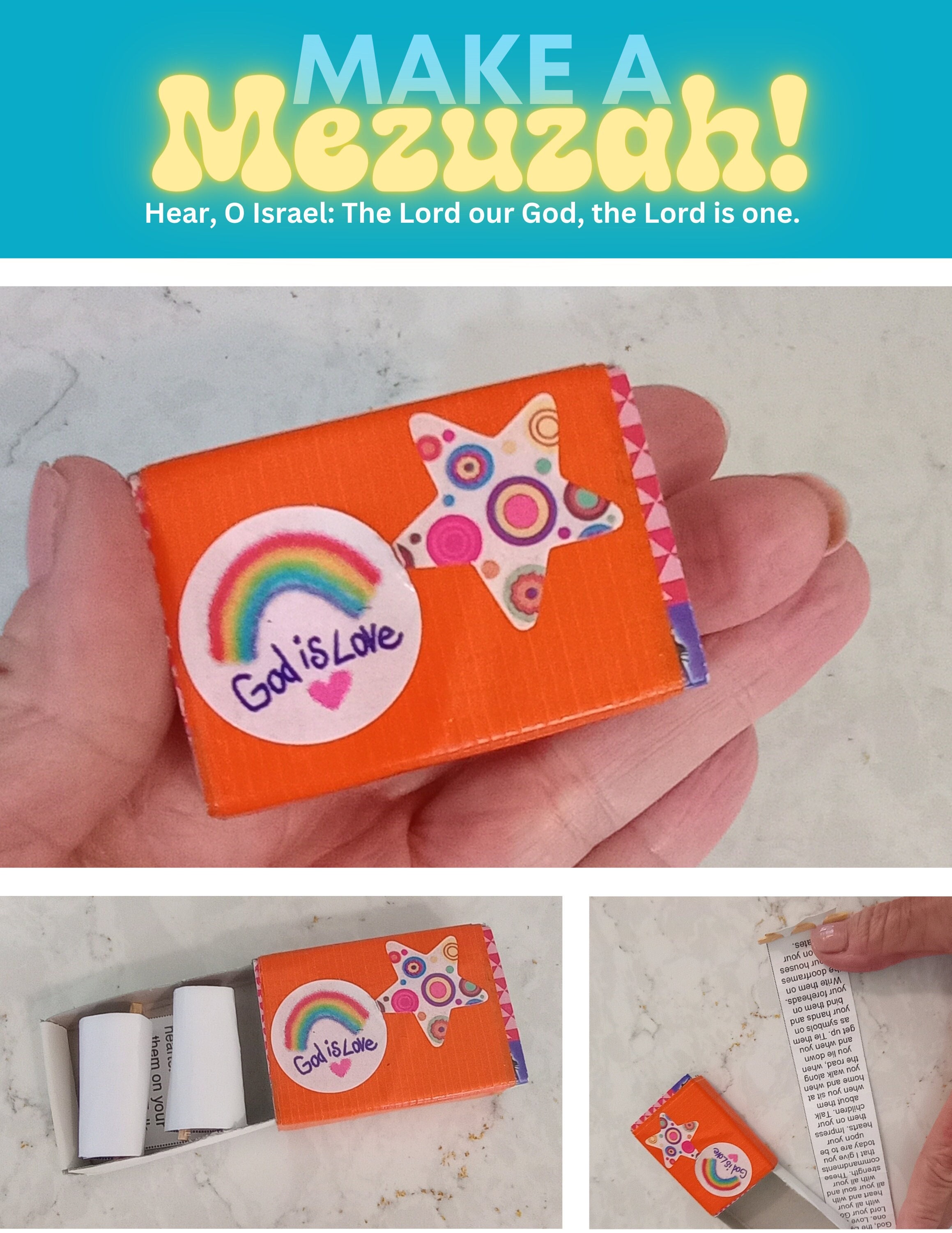 Bible Crafts Mezuzah DIY | Shema Hear, O Israel | Make a Mezuzah ...