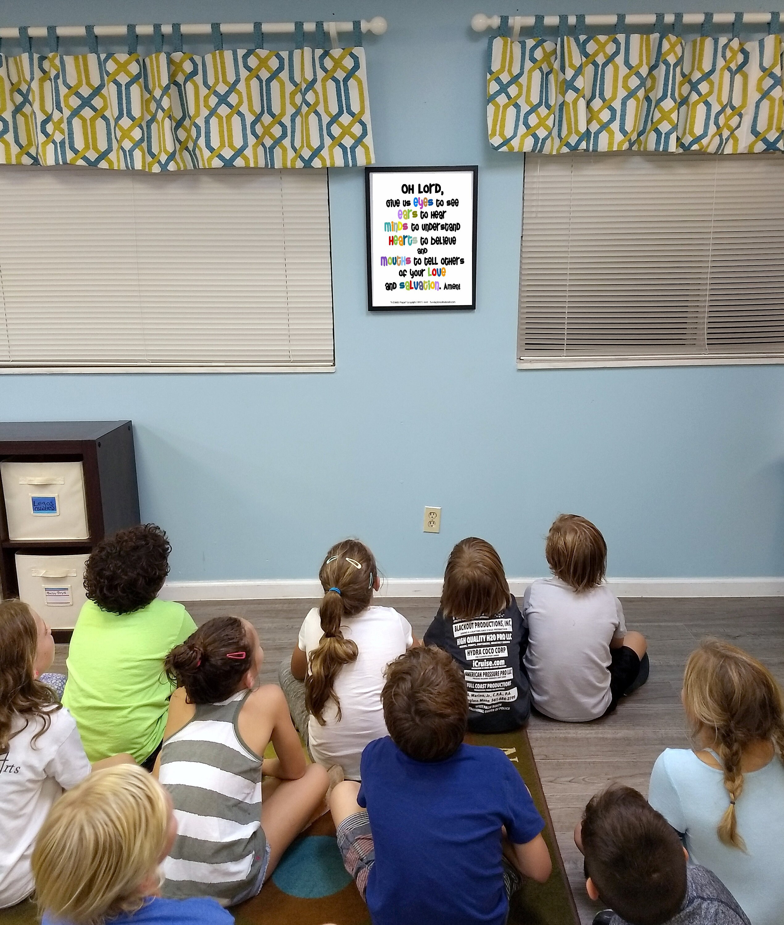 Prayer for Children Printable Poster: Sunday School Classroom Decor ...