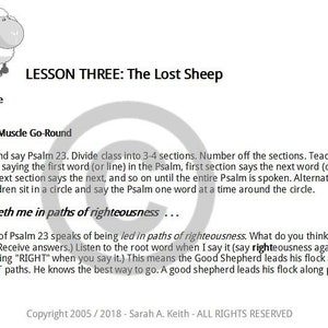 Psalm 23 Bible Lesson Plan: Good Shepherd, Children's Ministry (digital ...