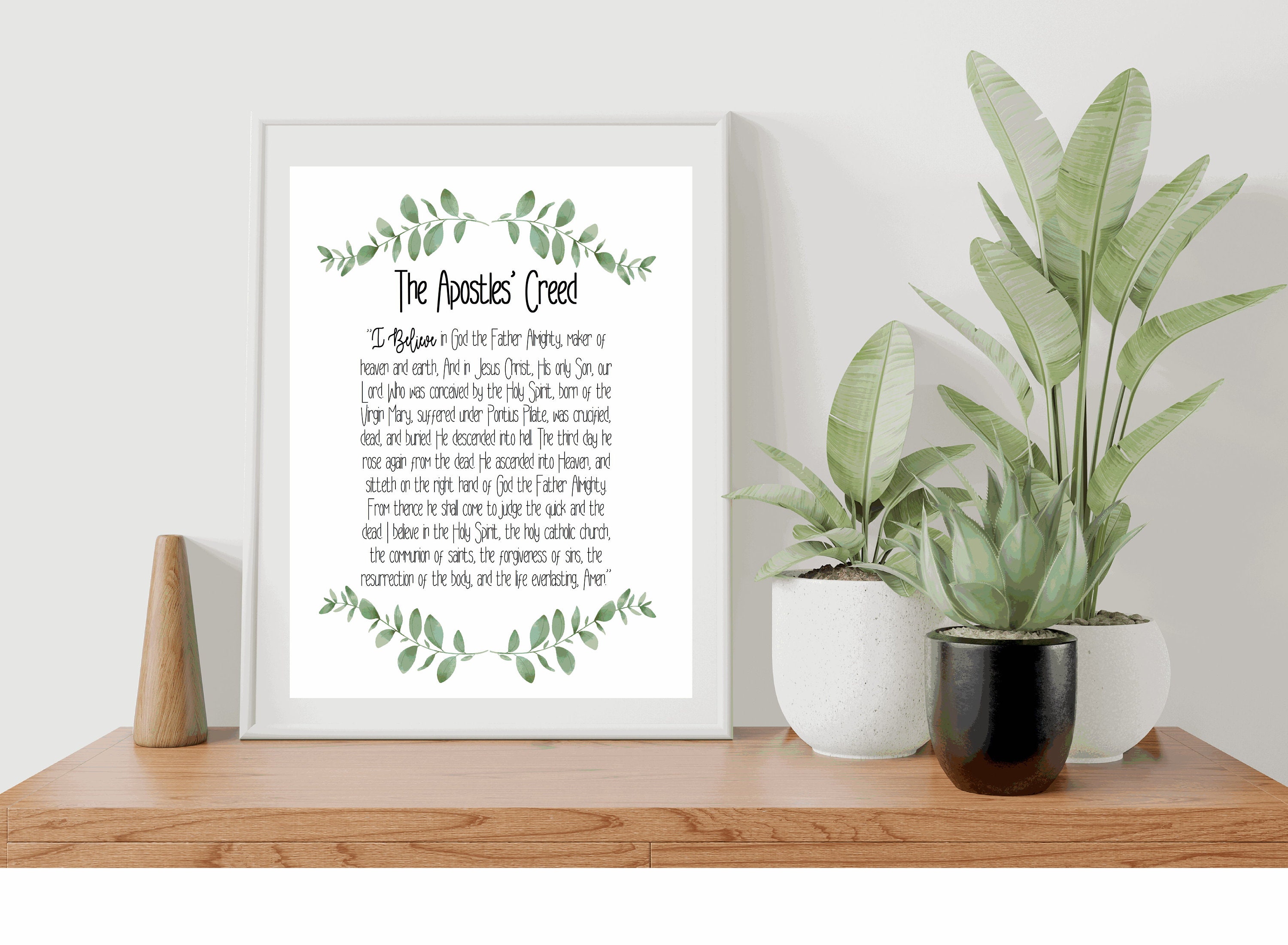 Apostles Creed Print: Christian Statement of Faith (digital Download ...