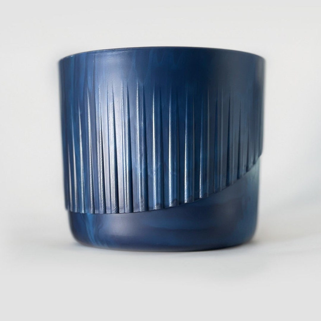 Recycled Ocean Plastic Plant Pot - SEA CHANGE - Deep Sea Blue - Etsy